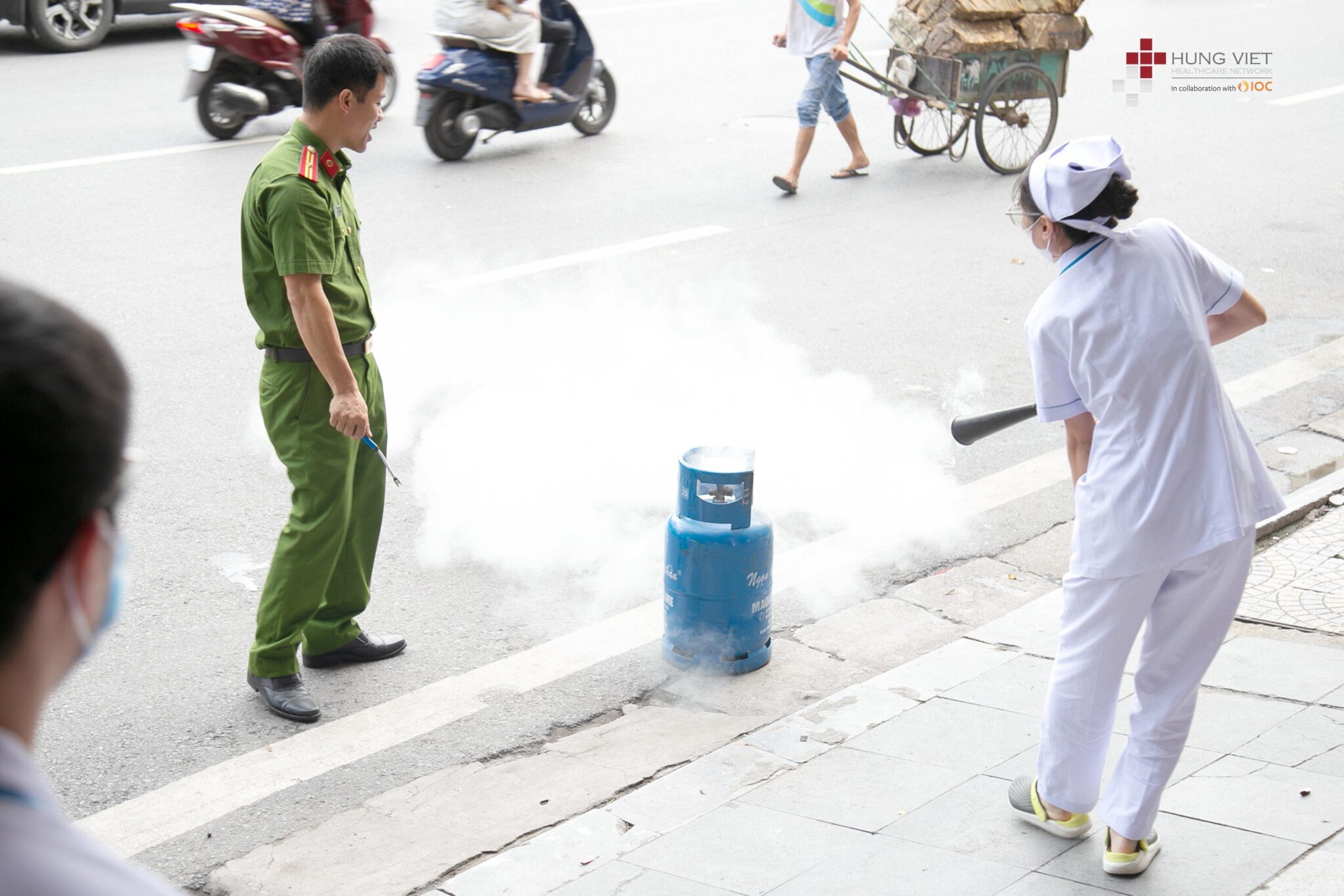 Diễn tập PCCC định kỳ tại HTYT Hưng Việt